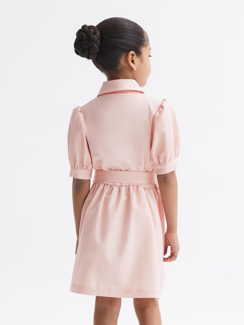 Reiss Naomi Puff Sleeve Belted Dress Reiss Usa