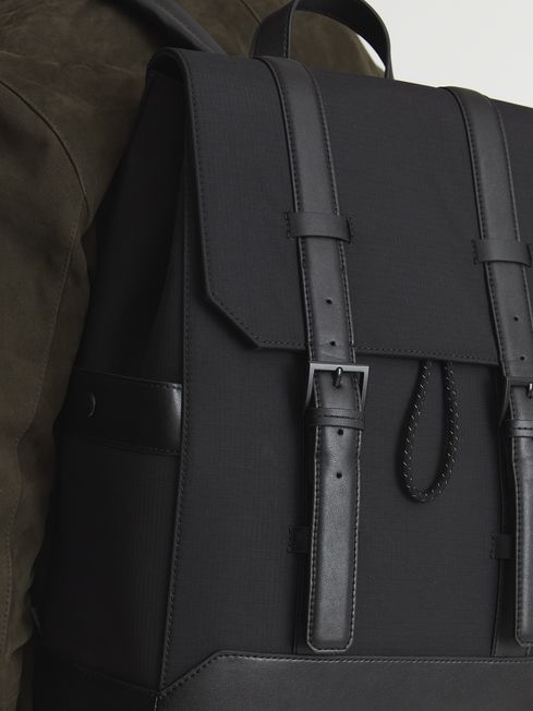 Reiss Bellingham Backpack Multi Pocket Nylon Backpack | REISS USA