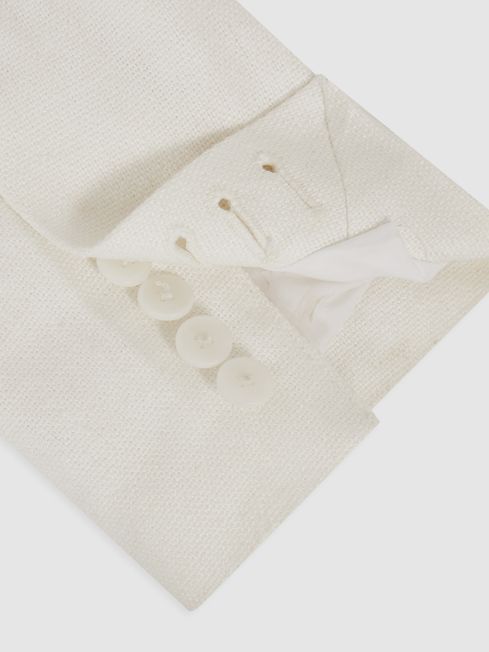 Reiss Devon Linen Blend Double Breasted Suit Jacket | REISS Rest of Europe