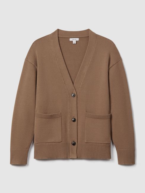 Reiss Harper Chunky Knitted Cardigan | REISS Australia