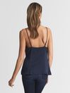 Satin Cami Top in Navy - REISS