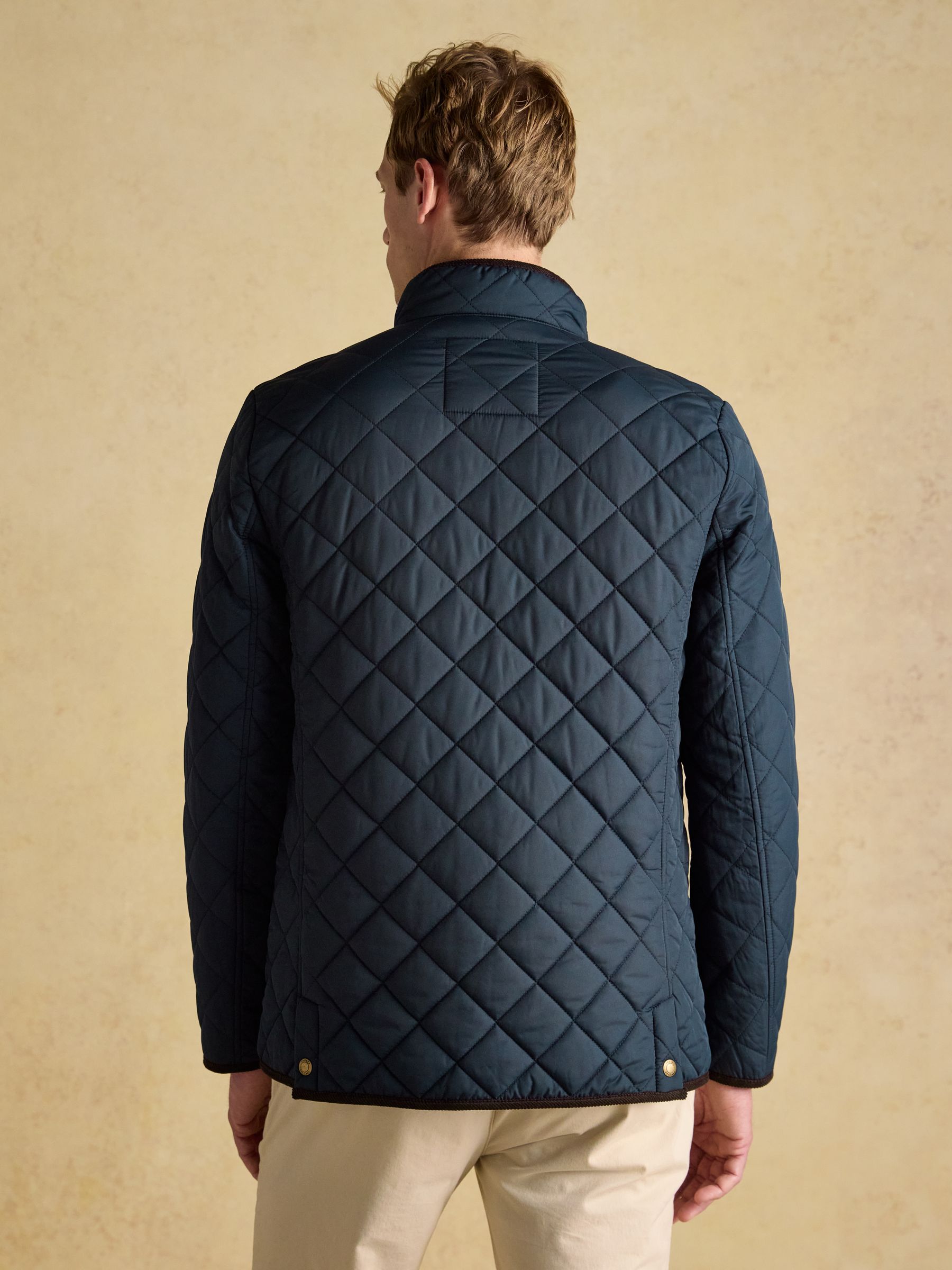 Buy Maynard Navy Diamond Quilted Jacket from the Joules online shop