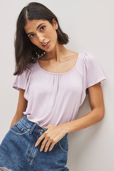 Buy Gap Luxe Flutter Sleeve Blouse from the Gap online shop