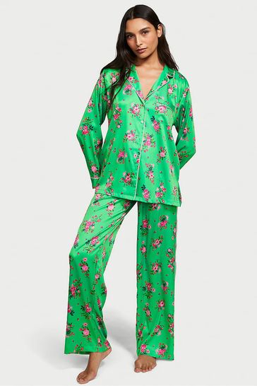 Buy Victoria's Secret Satin Long Pyjamas from the Victoria's Secret UK ...