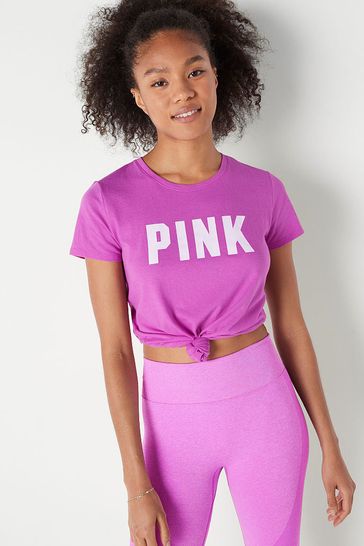Buy Victoria's Secret PINK Logo Short Sleeve T-Shirt from the Victoria ...