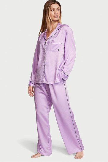 Buy Victoria's Secret Satin Long Pyjamas from the Victoria's Secret UK ...