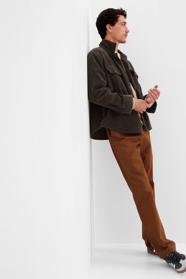 Buy Brown Straight Fit Modern Chinos from the Gap online shop