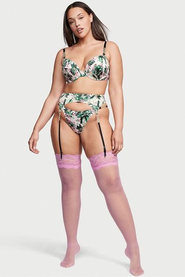 Victorias Secret Lace Top Thigh Highs With Reinforced Heel Victoria