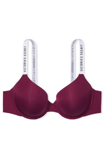Buy Victoria's Secret Smooth Logo Strap Lightly Lined T-Shirt Bra from ...