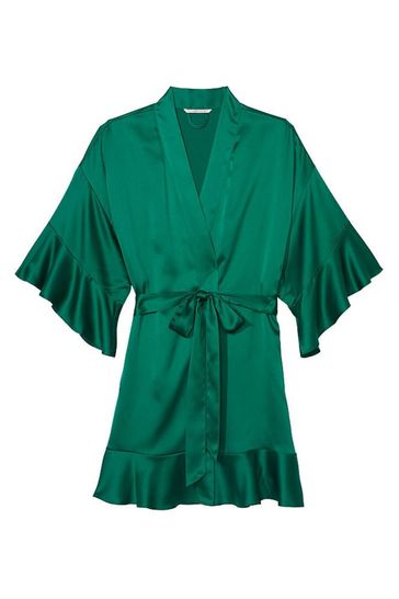 Buy Victoria's Secret Flounce Satin Robe from the Victoria's Secret UK ...