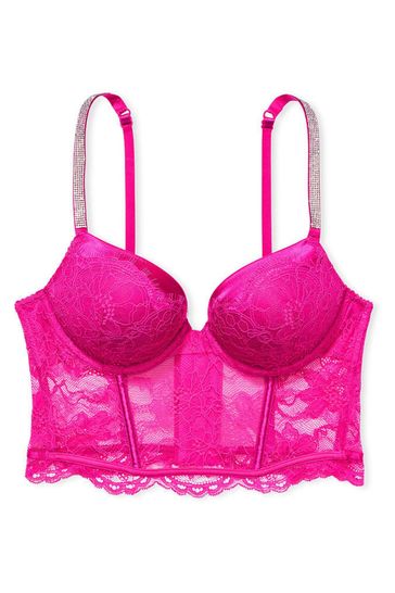 Victoria's Secret Bombshell Add 2 Cups Shine Strap Corset Bra Top | Victoria's Secret Ireland