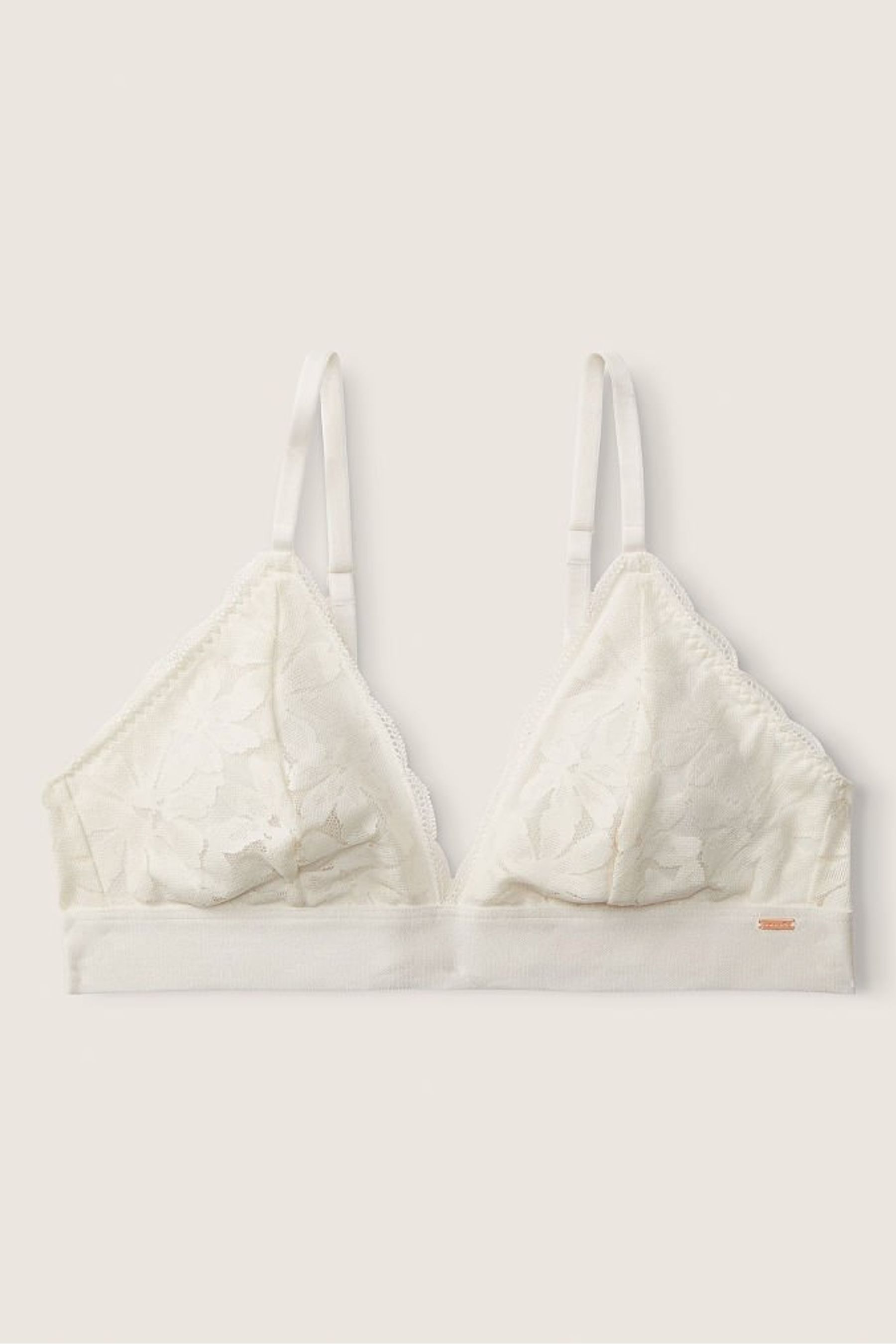 Buy Victoria's Secret PINK Lace Unlined Triangle Bralette from the ...