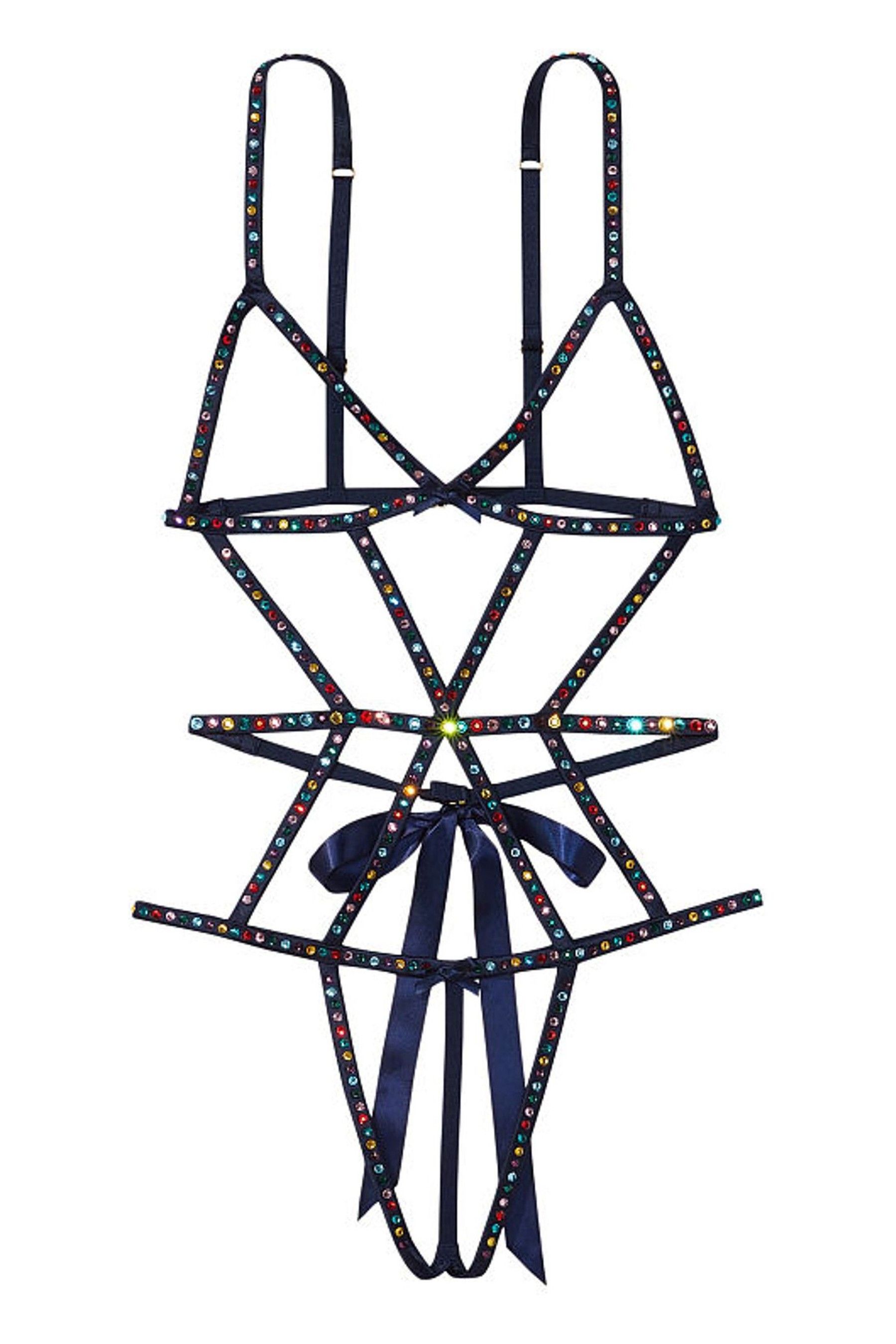 Victorias Secret Bejeweled Strappy Bodysuit Victorias Secret Ireland