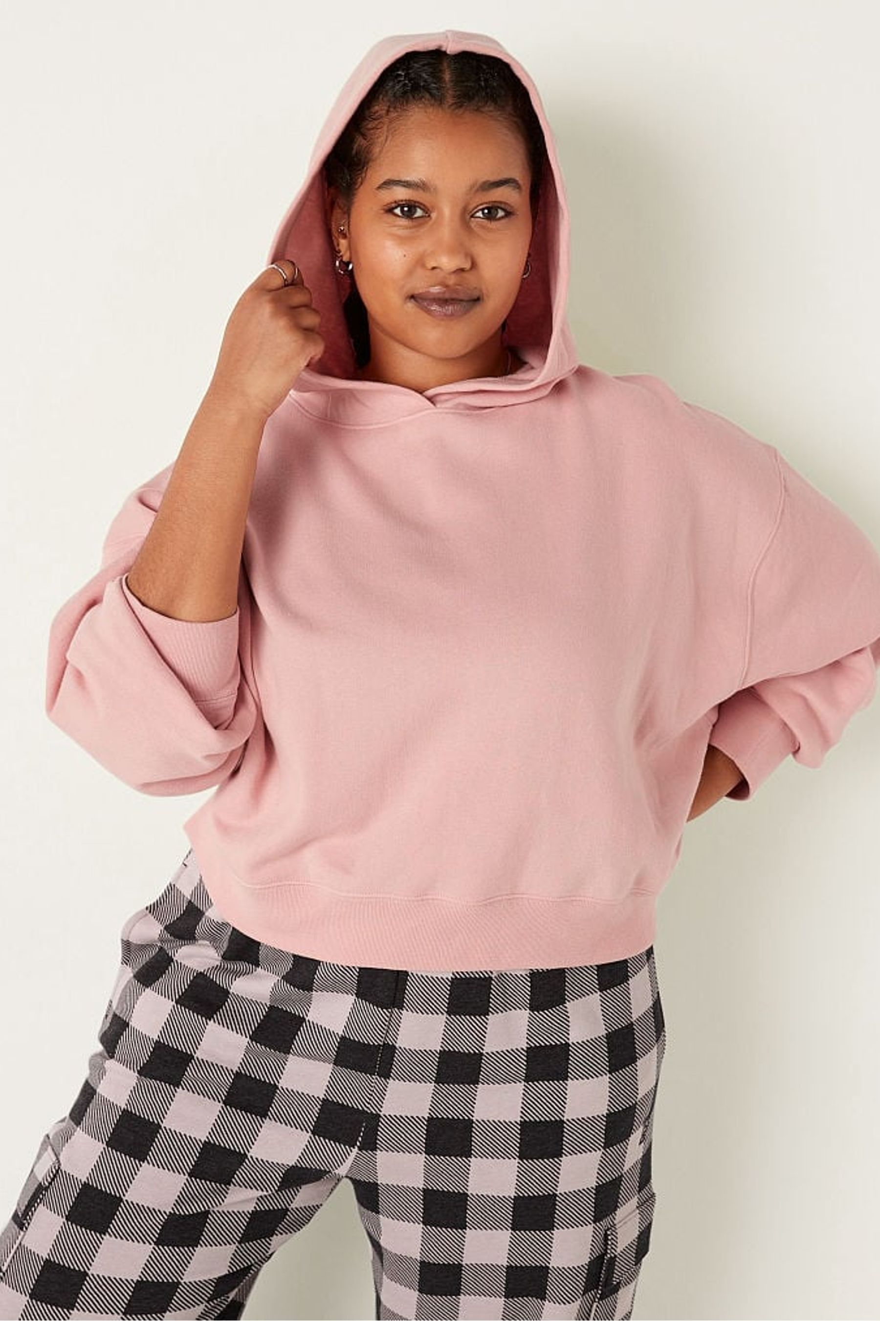 Buy Victoria's Secret PINK Shine Crop Long Sleeve Hoodie from the ...