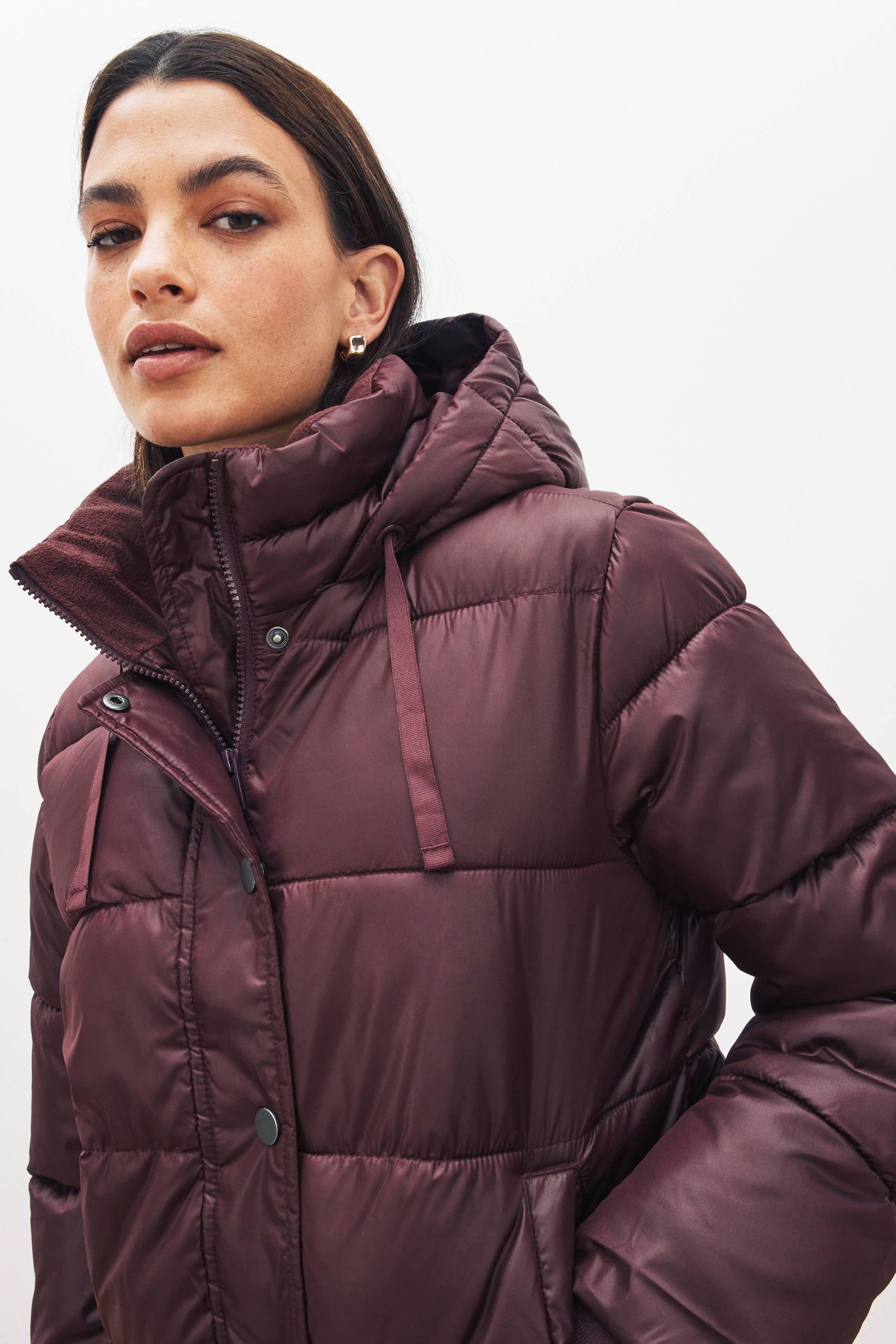 Buy Purple Short Puffer Coat from the Gap online shop
