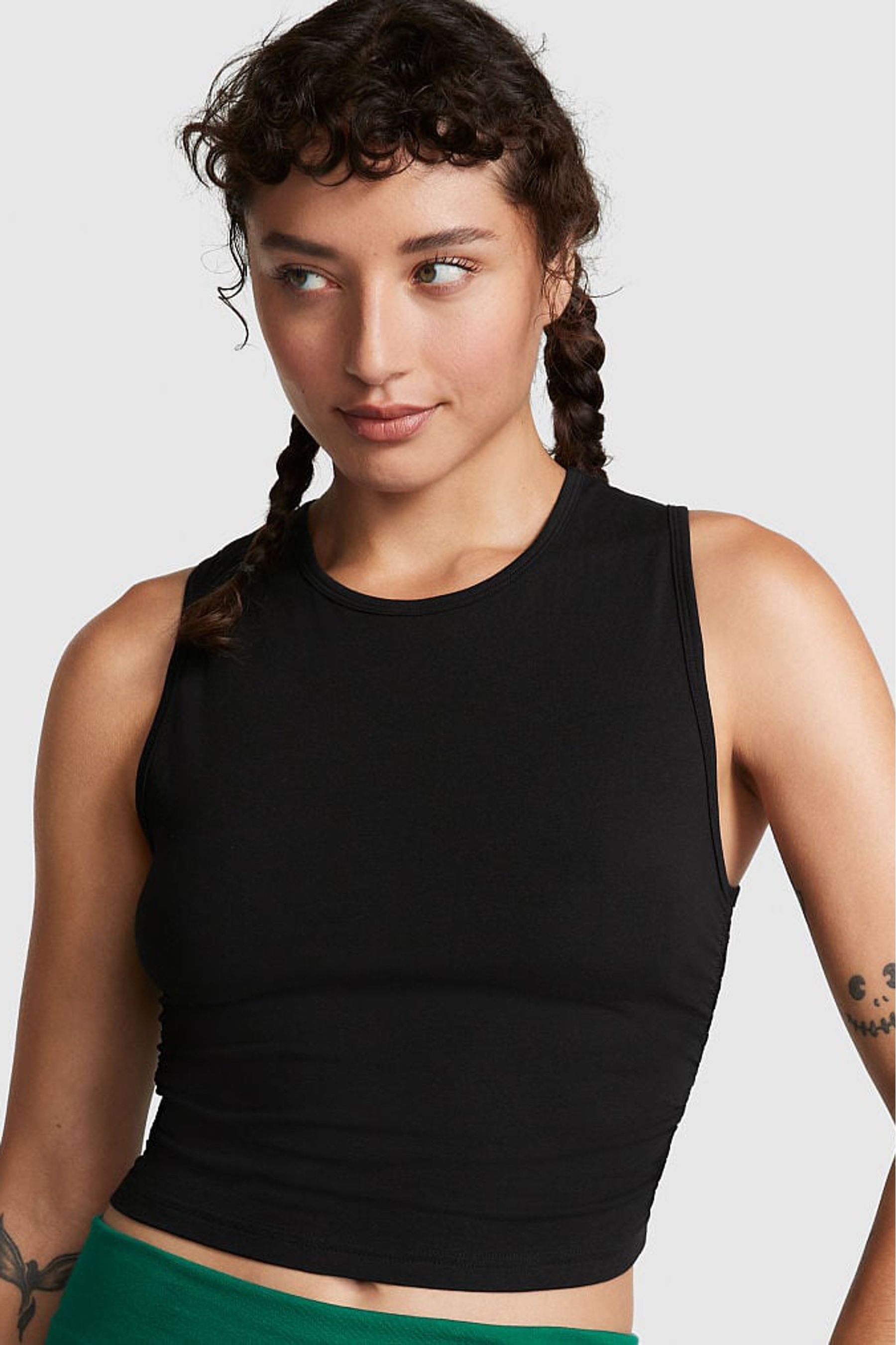 Buy Victoria's Secret PINK Ruched Side Crop Tank from the Victoria's ...