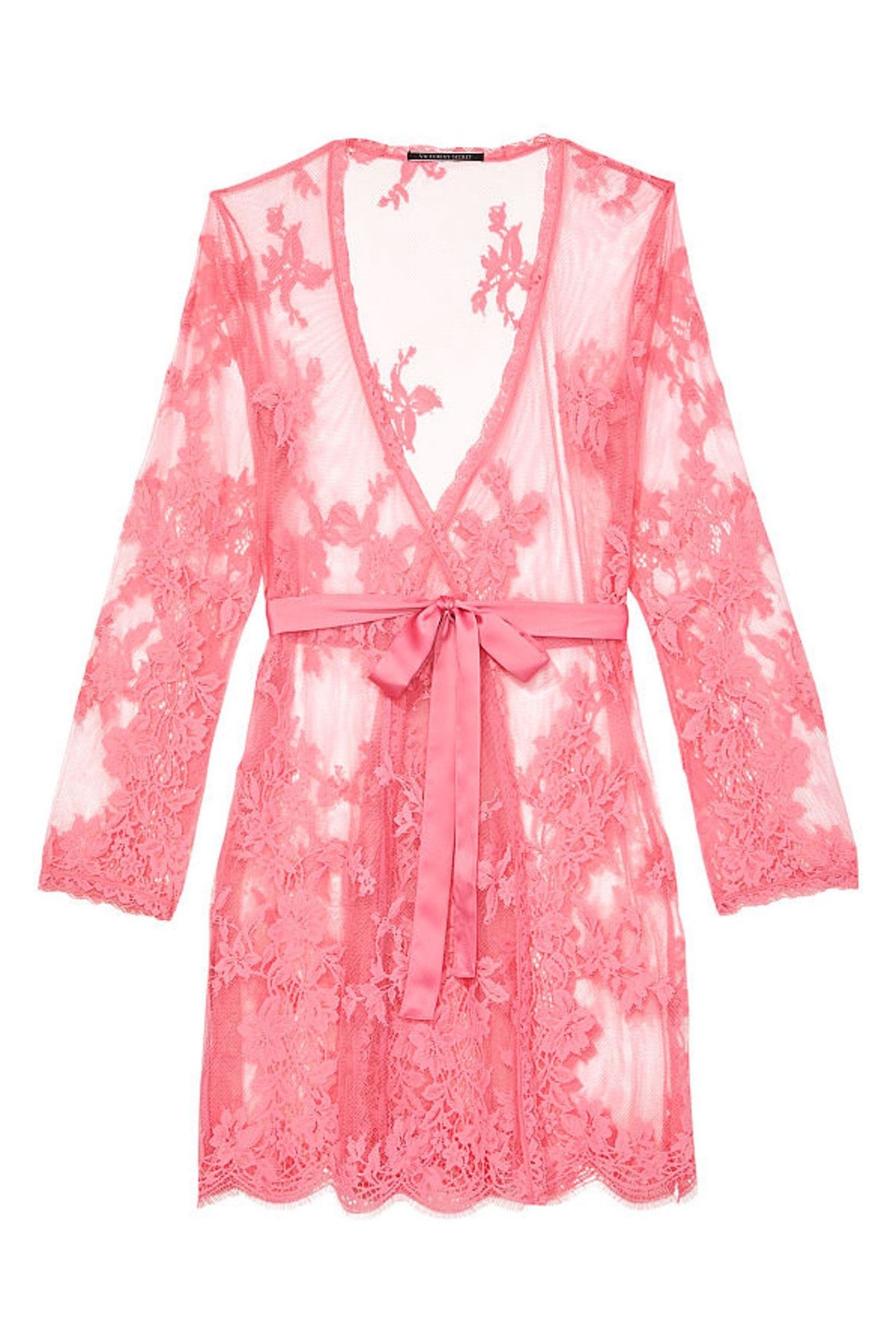 Buy Victoria's Secret Sheer Lace Robe from the Victoria's Secret UK ...