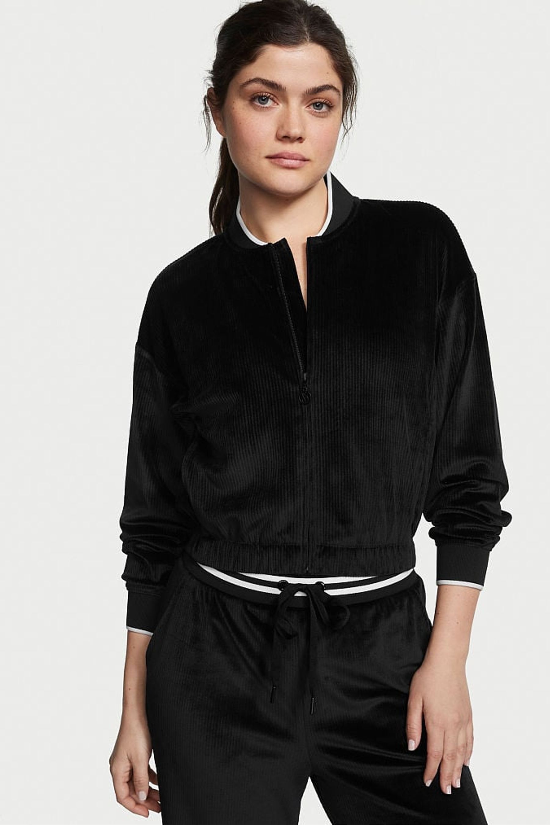 Victoria's Secret Velour Bomber Jacket | Victoria's Secret Ireland