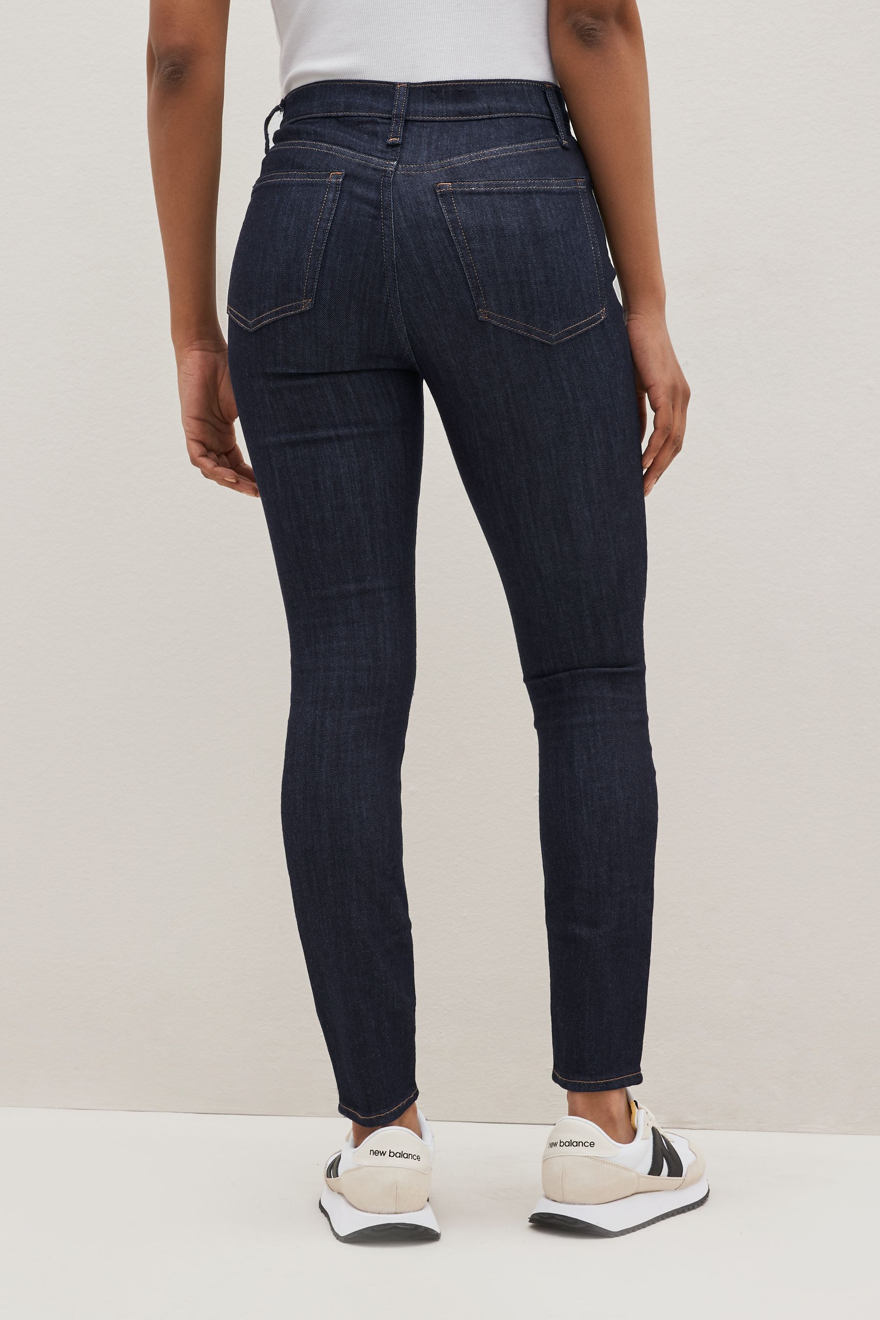 Buy Dark Indigo Blue Stretch High Waisted True Skinny Jeans from the ...