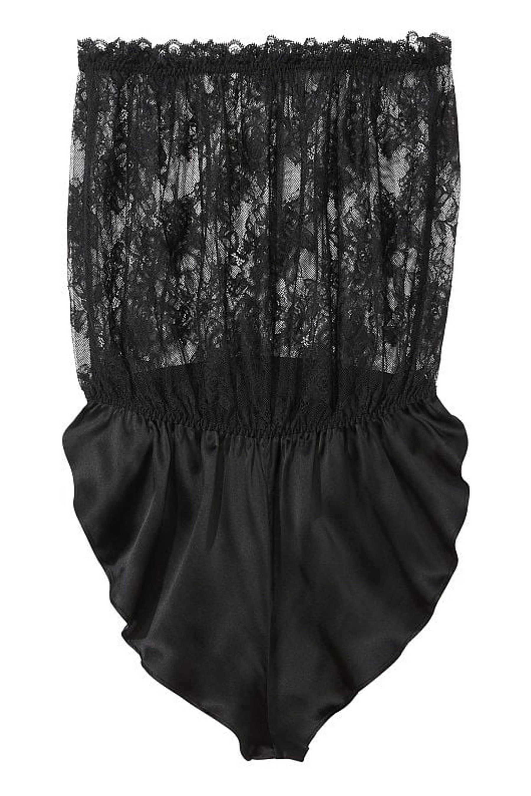 Buy Victoria's Secret Archive Lace Strapless High Leg Bodysuit from the ...