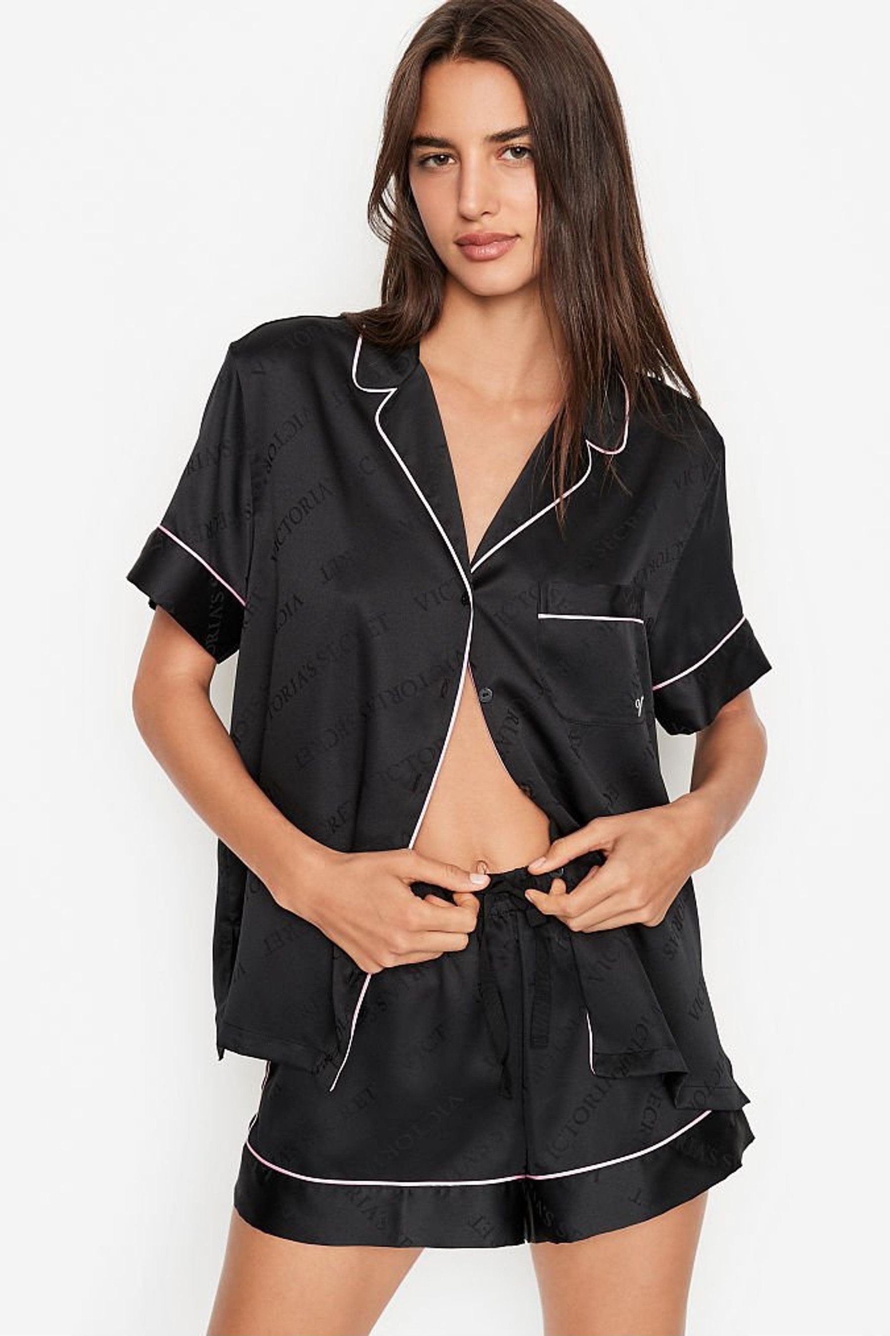 Buy Victoria's Secret Satin Short Pyjamas from the Victoria's Secret UK ...