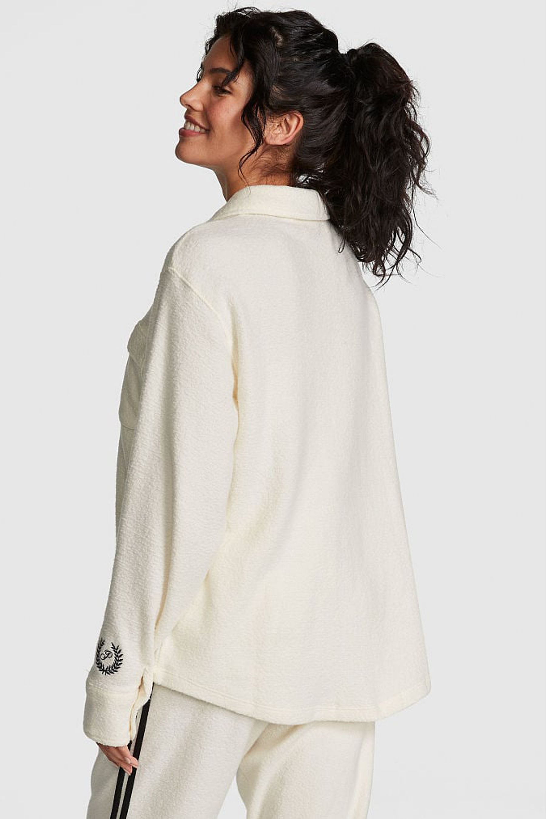 Buy Victoria's Secret PINK Reverse Fleece Shacket from the Victoria's ...