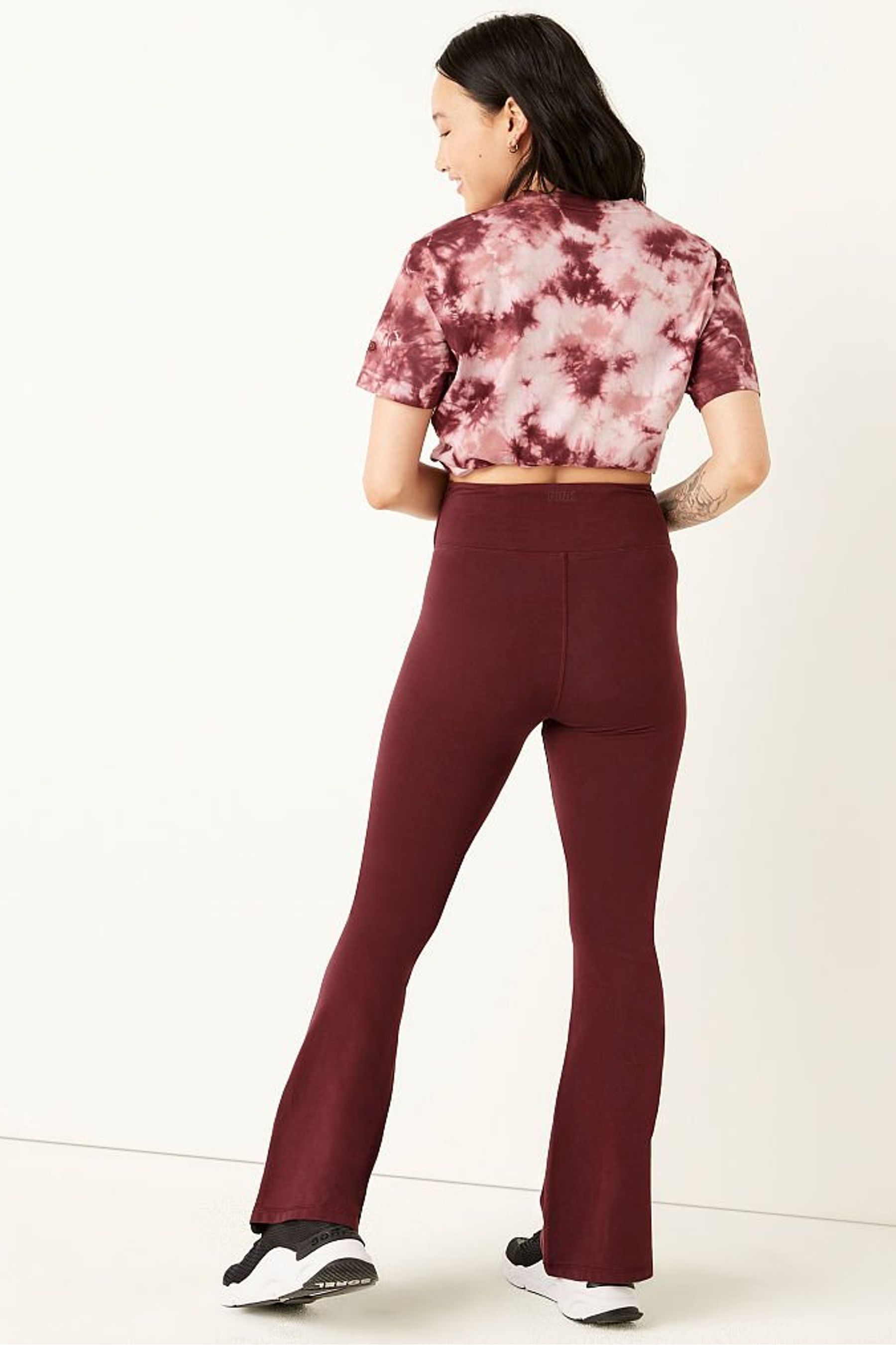 Buy Victoria's Secret PINK Cotton High Waist Full Length V Crossover ...