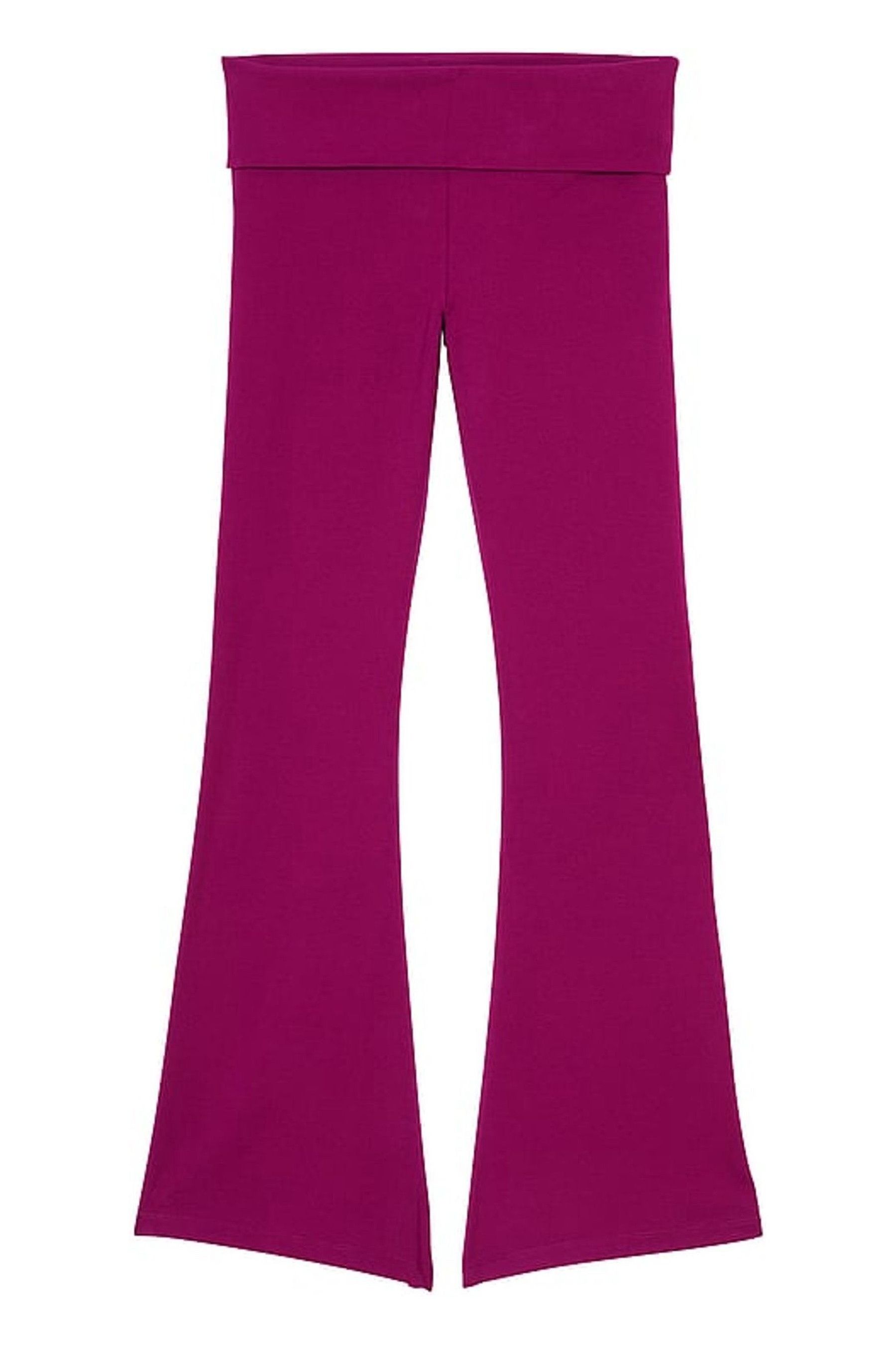 Victoria's Secret PINK Cotton Foldover Flare Legging | Victoria's ...