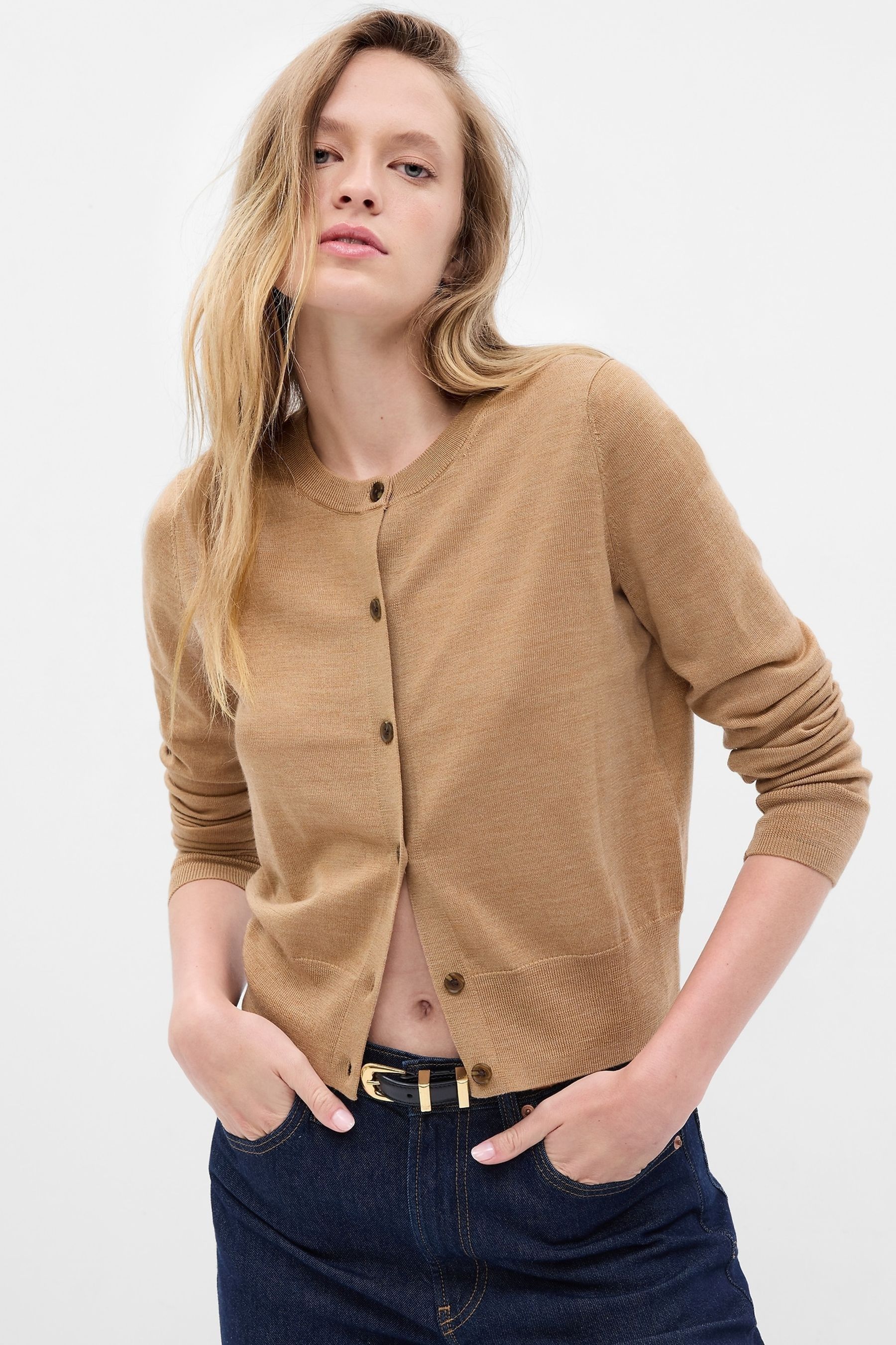 Buy Gap Merino Wool Short Cardigan from the Gap online shop