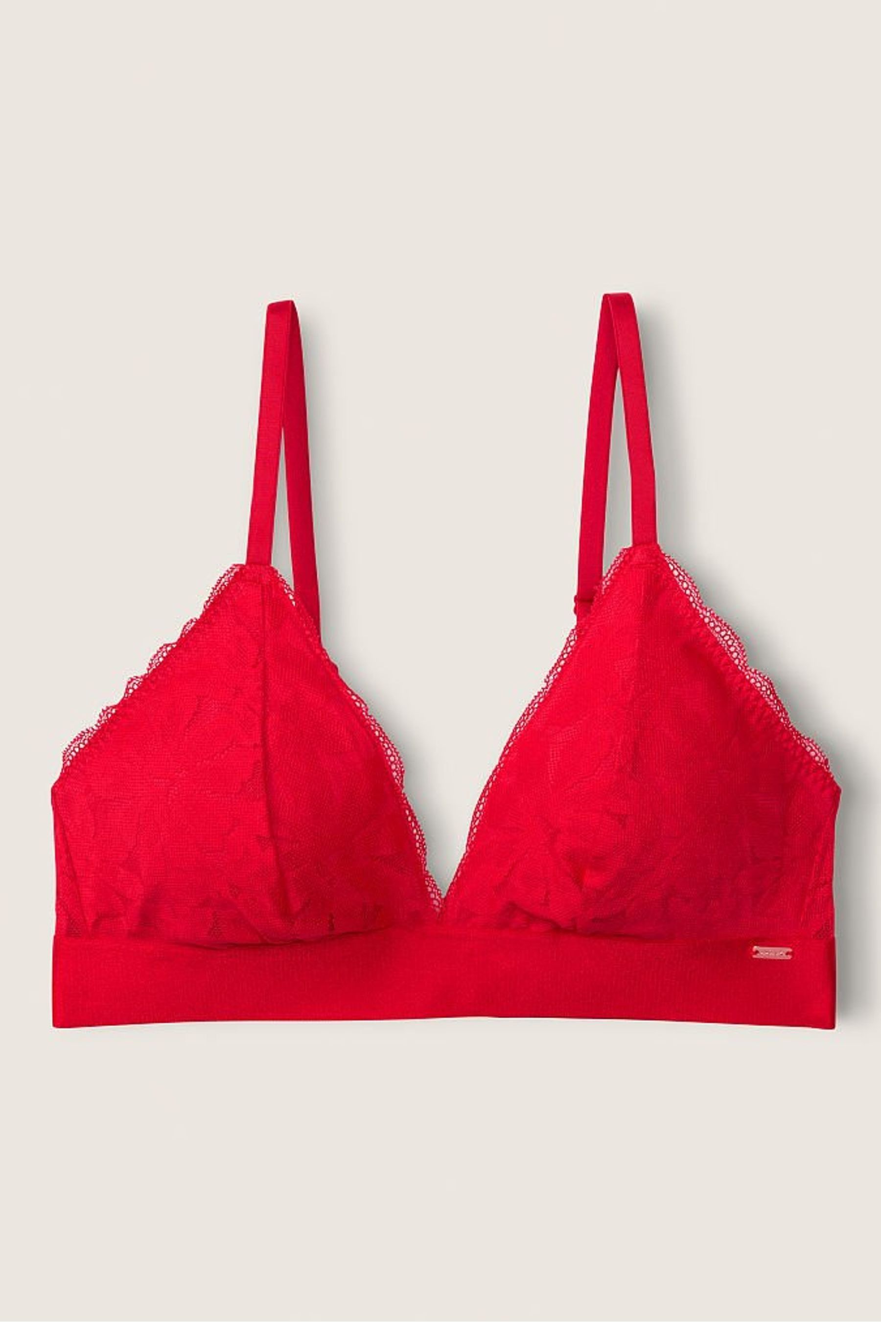 Buy Victoria's Secret PINK Lace Unlined Triangle Bralette from the ...