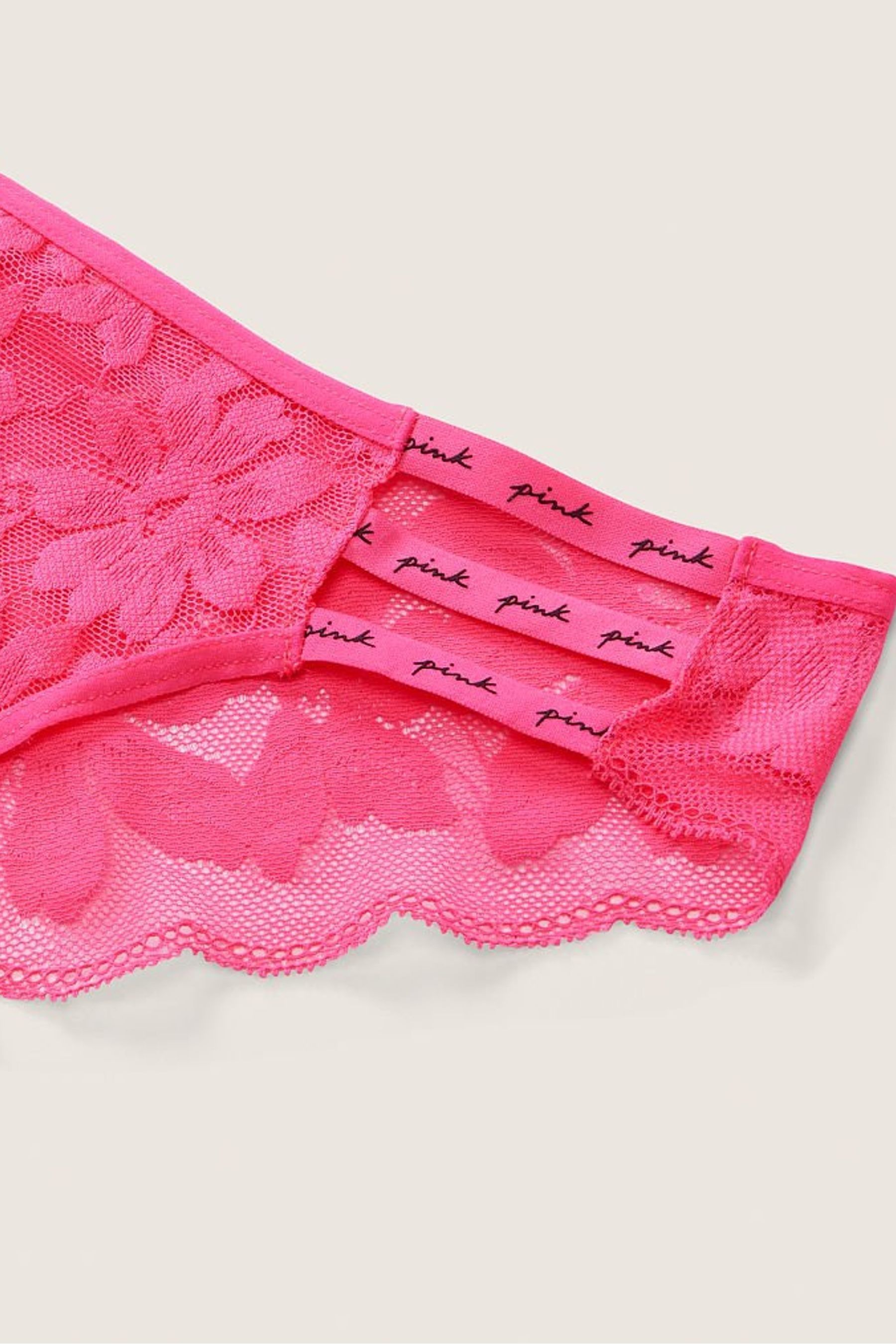Buy Victoria's Secret PINK Strappy Lace Logo Cheeky Knickers from the ...