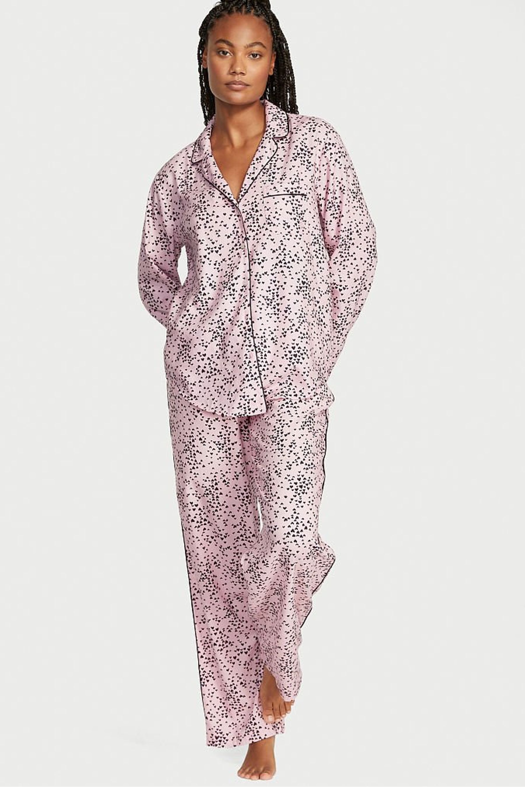 Buy Victoria's Secret Flannel Long Pyjamas from the Victoria's Secret ...