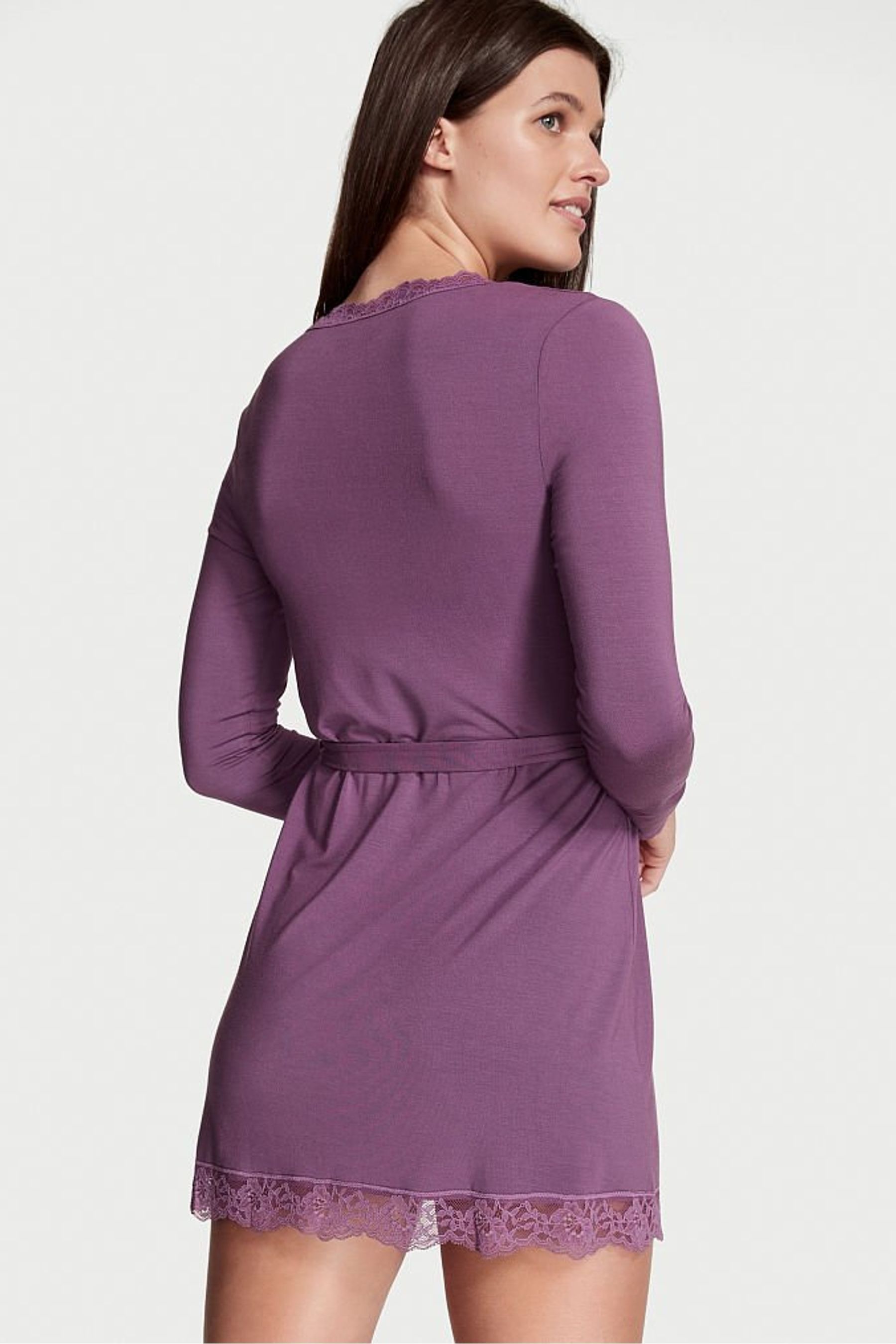 Buy Victoria's Secret Modal Lace Trim Robe from the Victoria's Secret ...