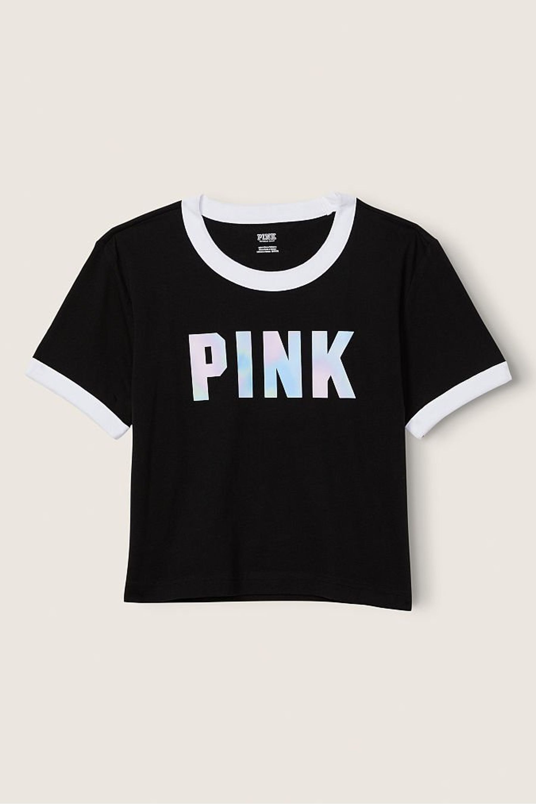Buy Victoria's Secret PINK Knit Cropped Ringer T-Shirt from the ...