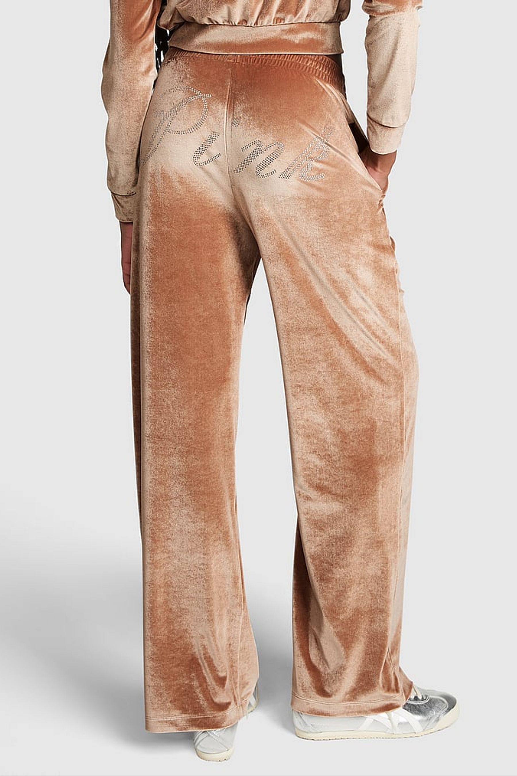 Victoria's Secret PINK Velour Wide Leg Logo Jogger | Victoria's Secret ...