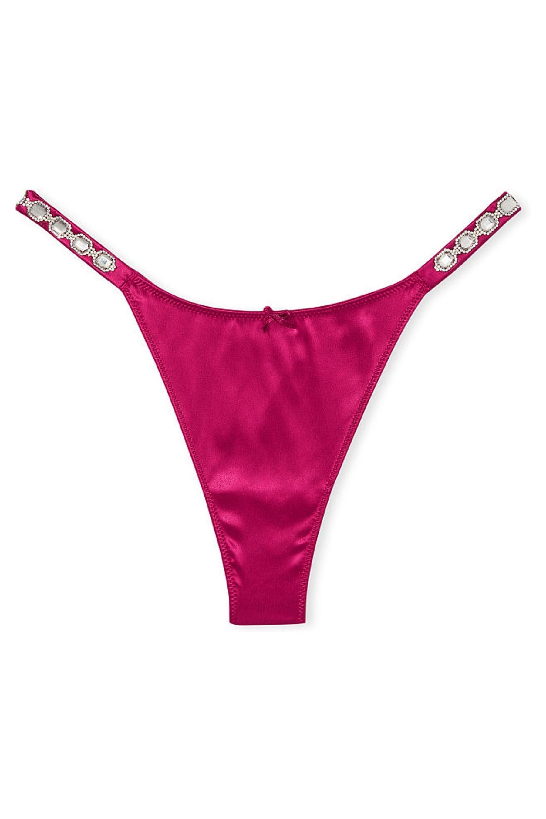 Buy Victoria's Secret Bejeweled Strap Satin G String Knickers from the ...
