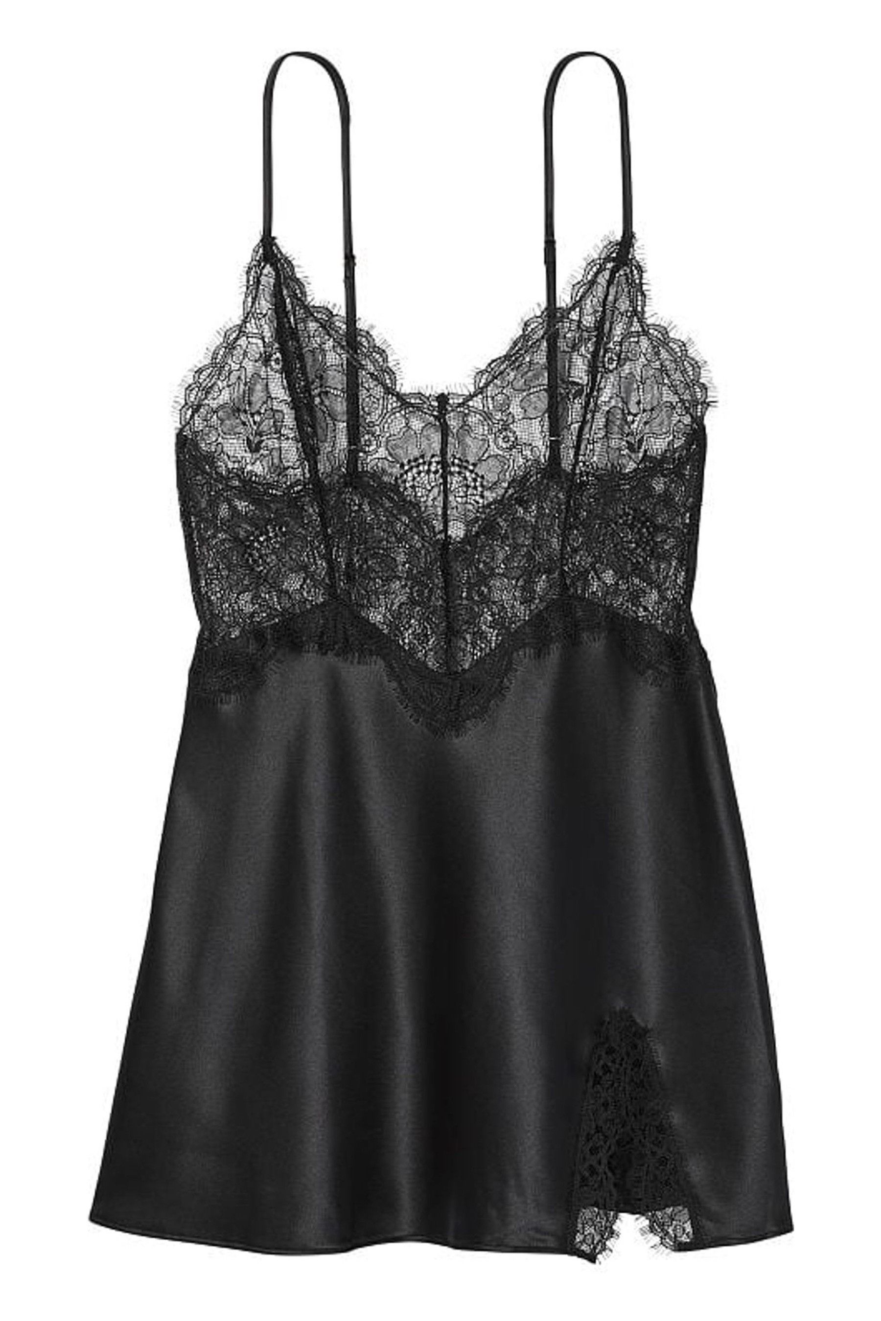 Buy Victoria's Secret Satin Lace Slip Dress from the Victoria's Secret ...