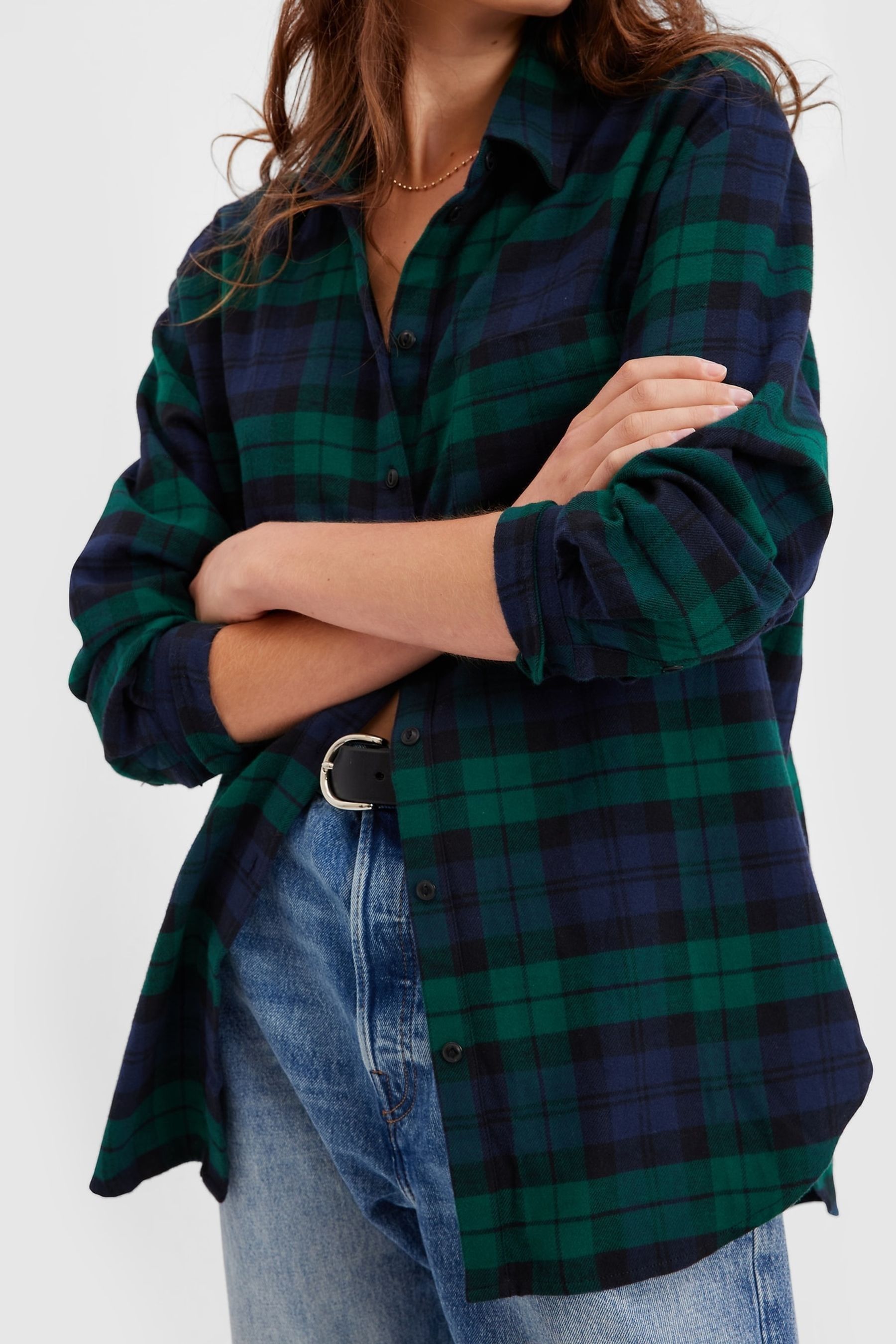 Buy Gap Long Sleeve Flannel Shirt from the Gap online shop