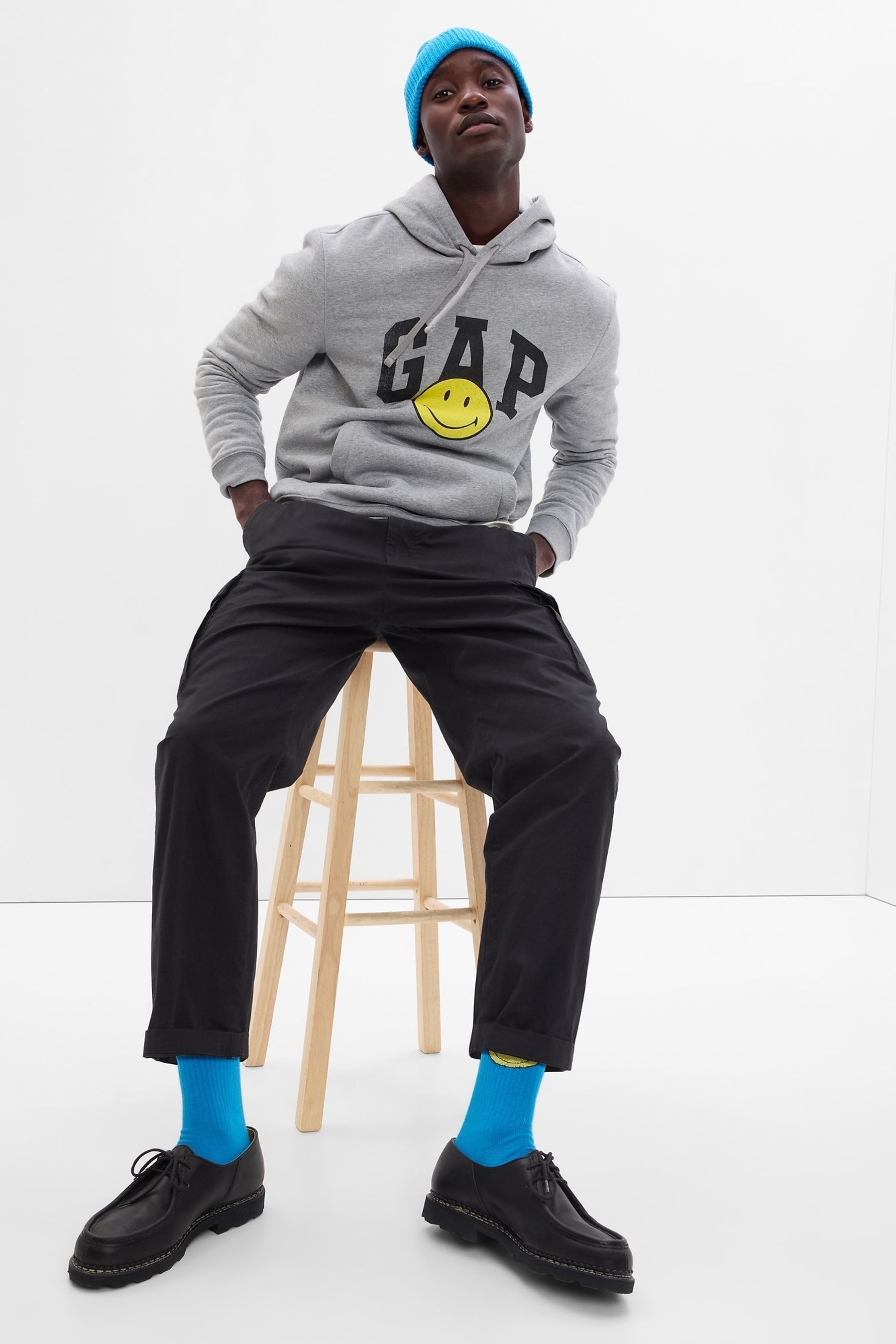 Buy Gap Smiley Vintage Soft Logo Hoodie from the Gap online shop