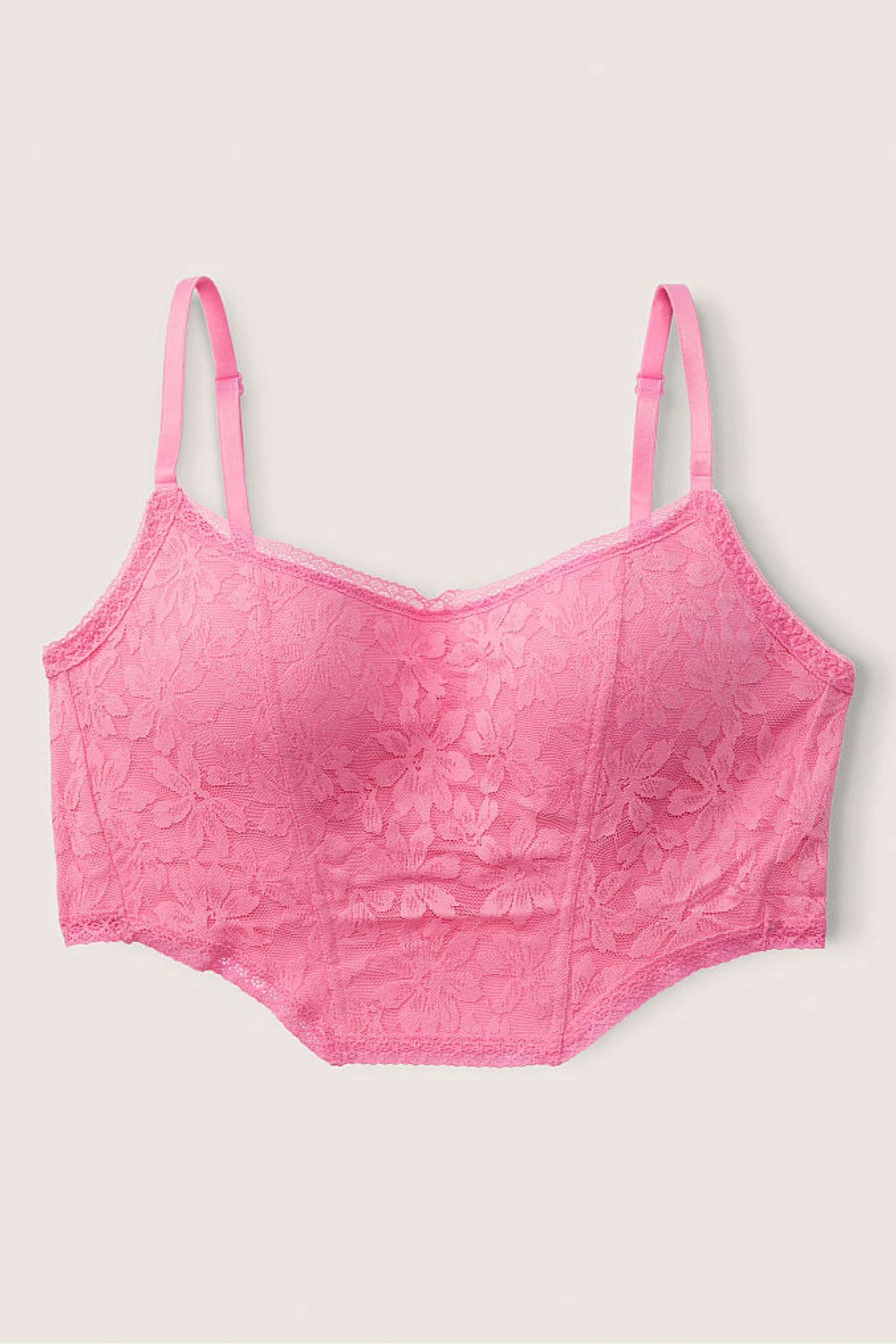 Victoria's Secret PINK Lace Lightly Lined Corset Bralette | Victoria's ...