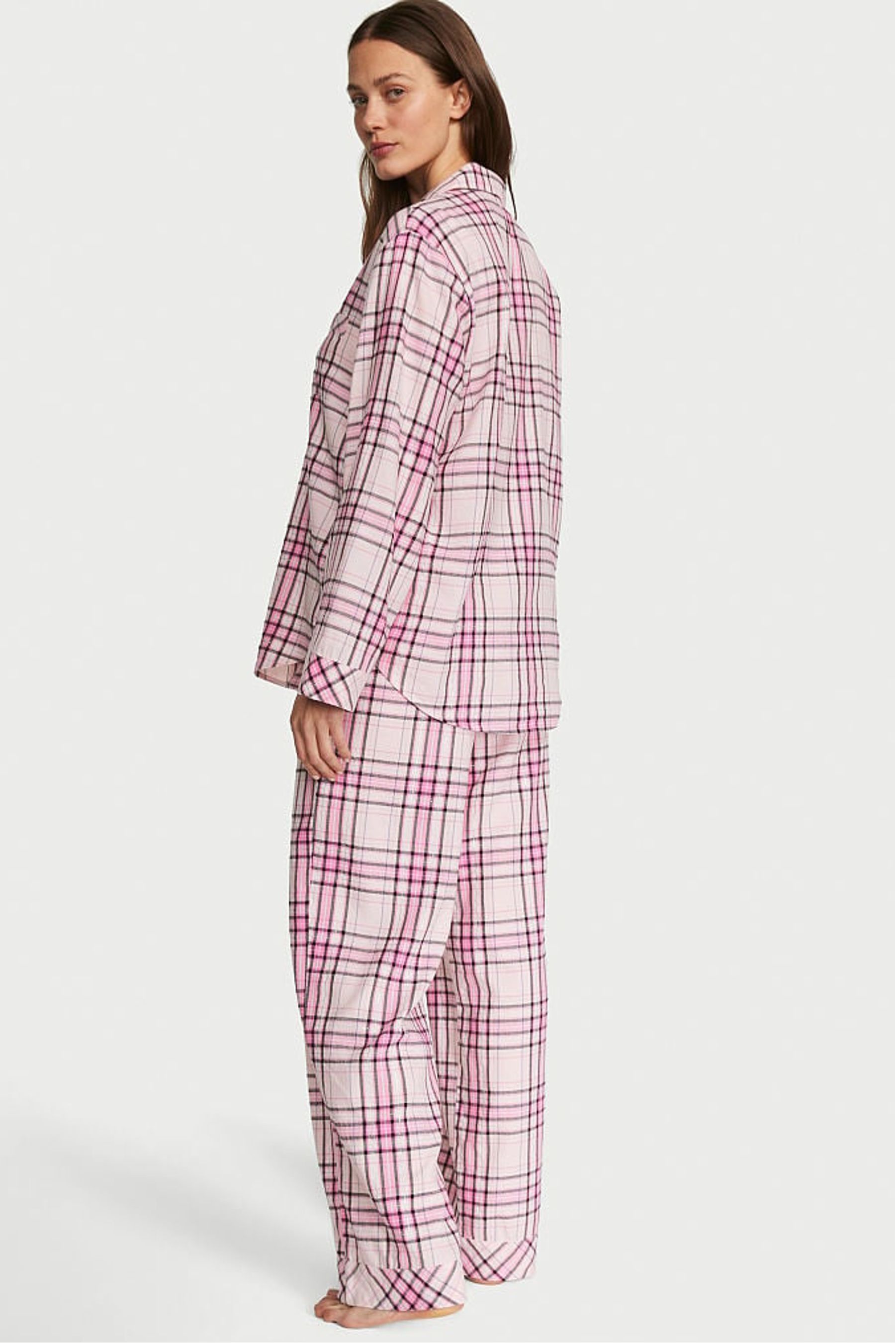 Buy Victoria's Secret Flannel Long Pyjamas from the Victoria's Secret ...