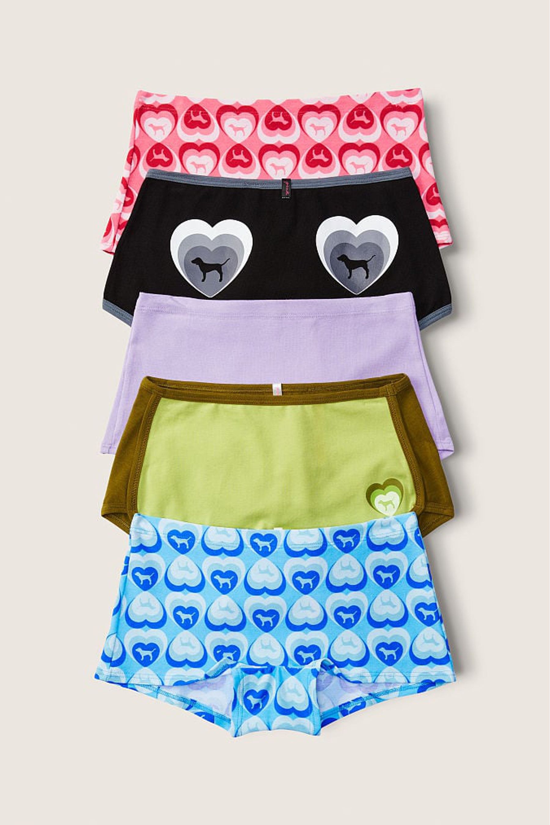 Buy Victoria's Secret PINK Cotton Multipack Short Knickers from the ...