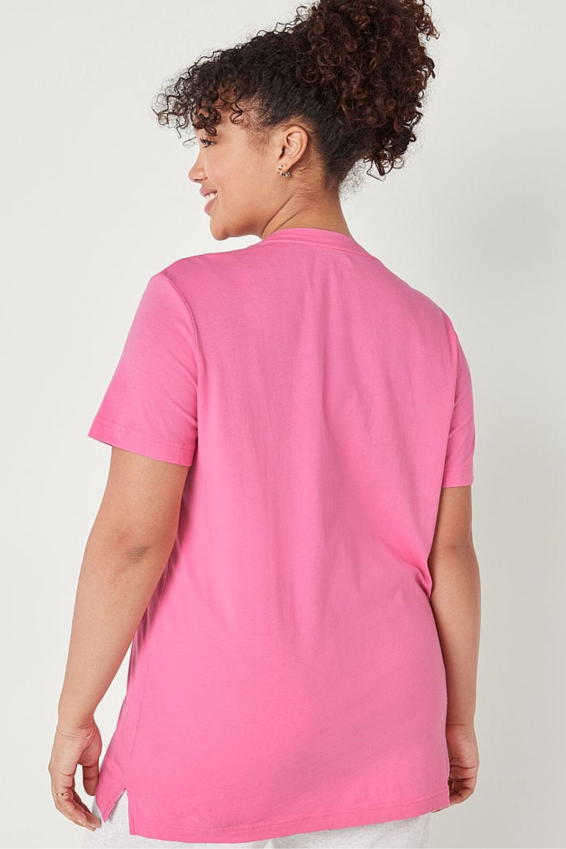 Buy Victoria's Secret PINK V Neck Short Sleeve T-Shirt from the ...