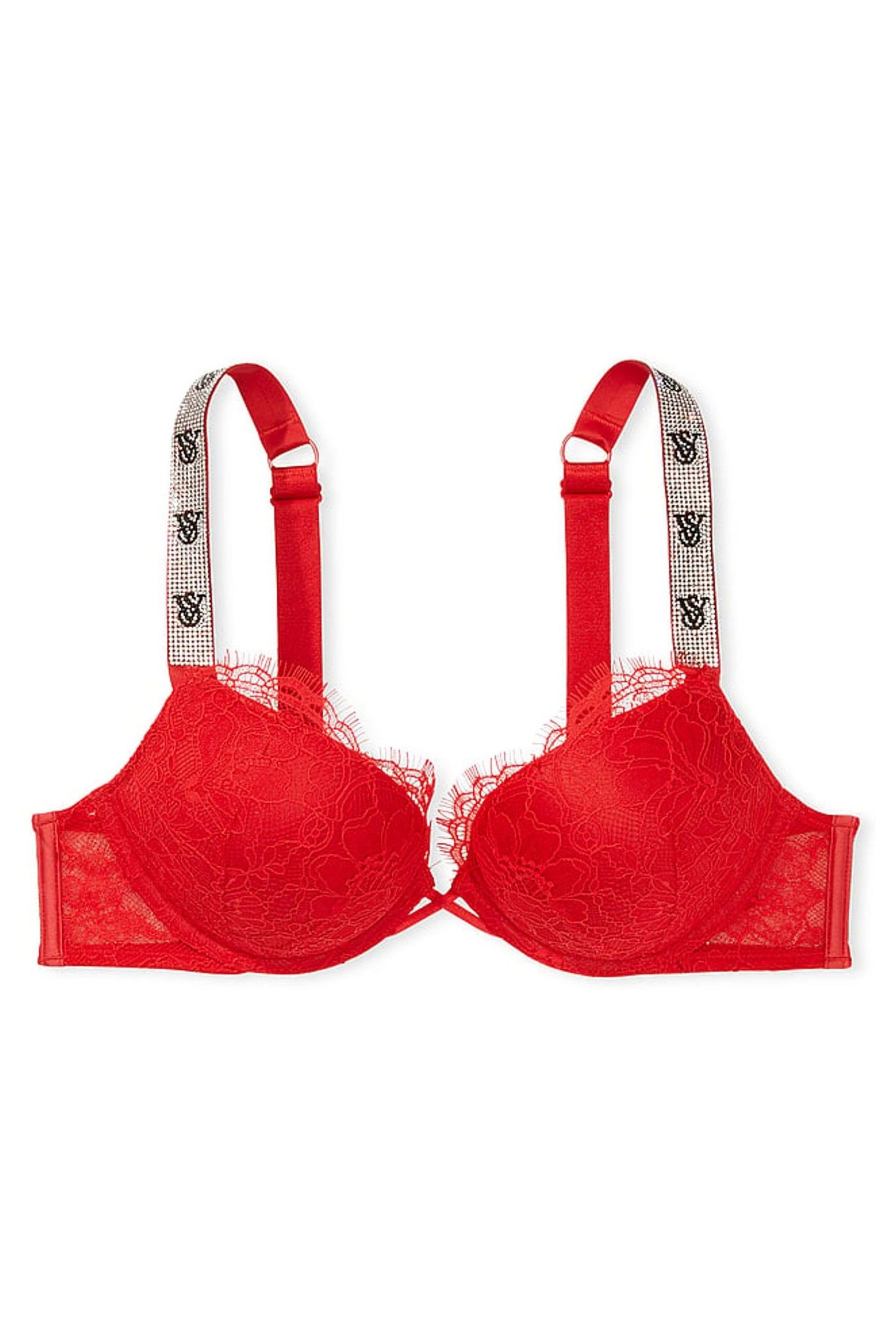 Victoria's Secret Shine Strap Add 2 Cups Push Up Bombshell Bra ...