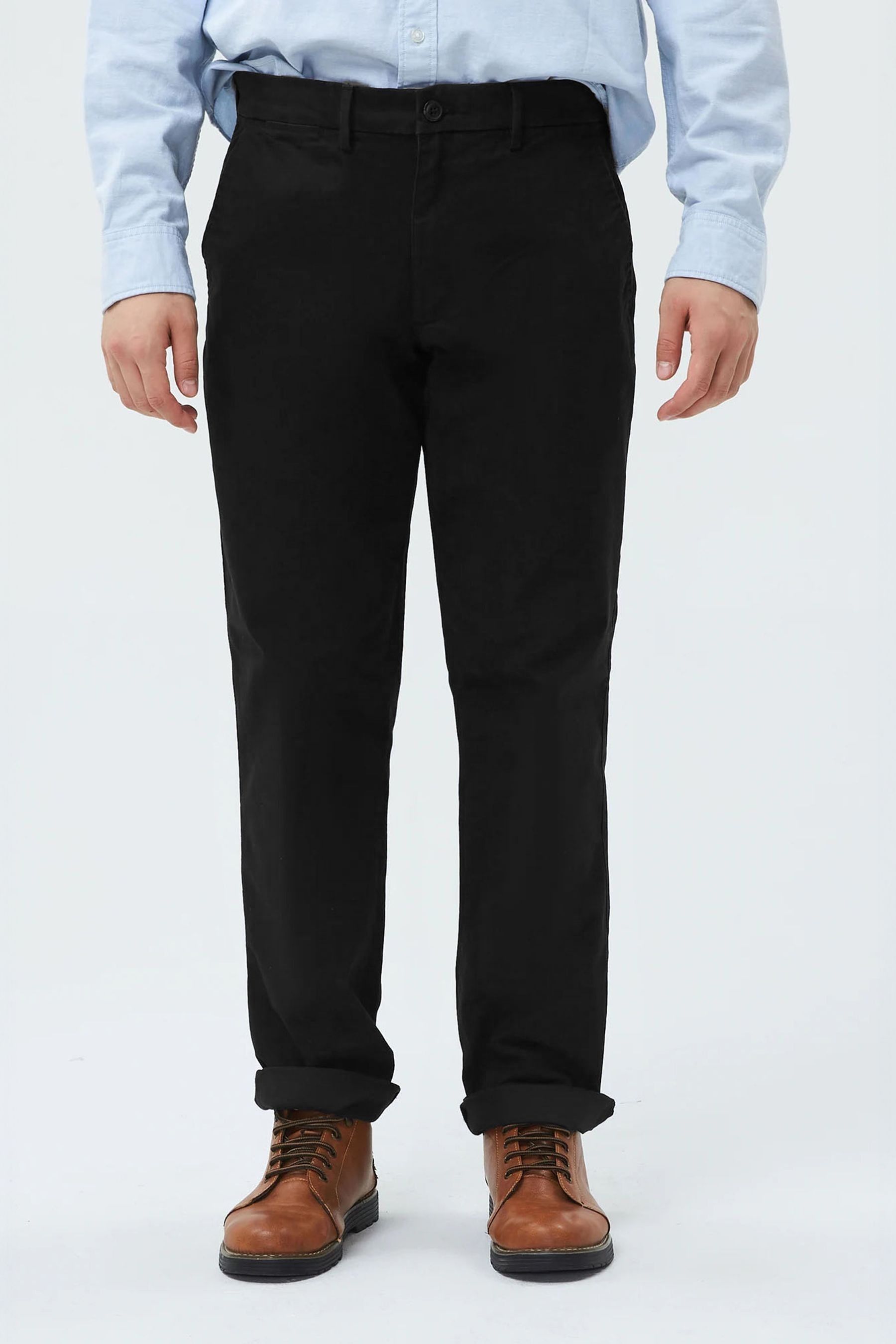 Buy Black Straight Fit Essential Chinos from the Gap online shop