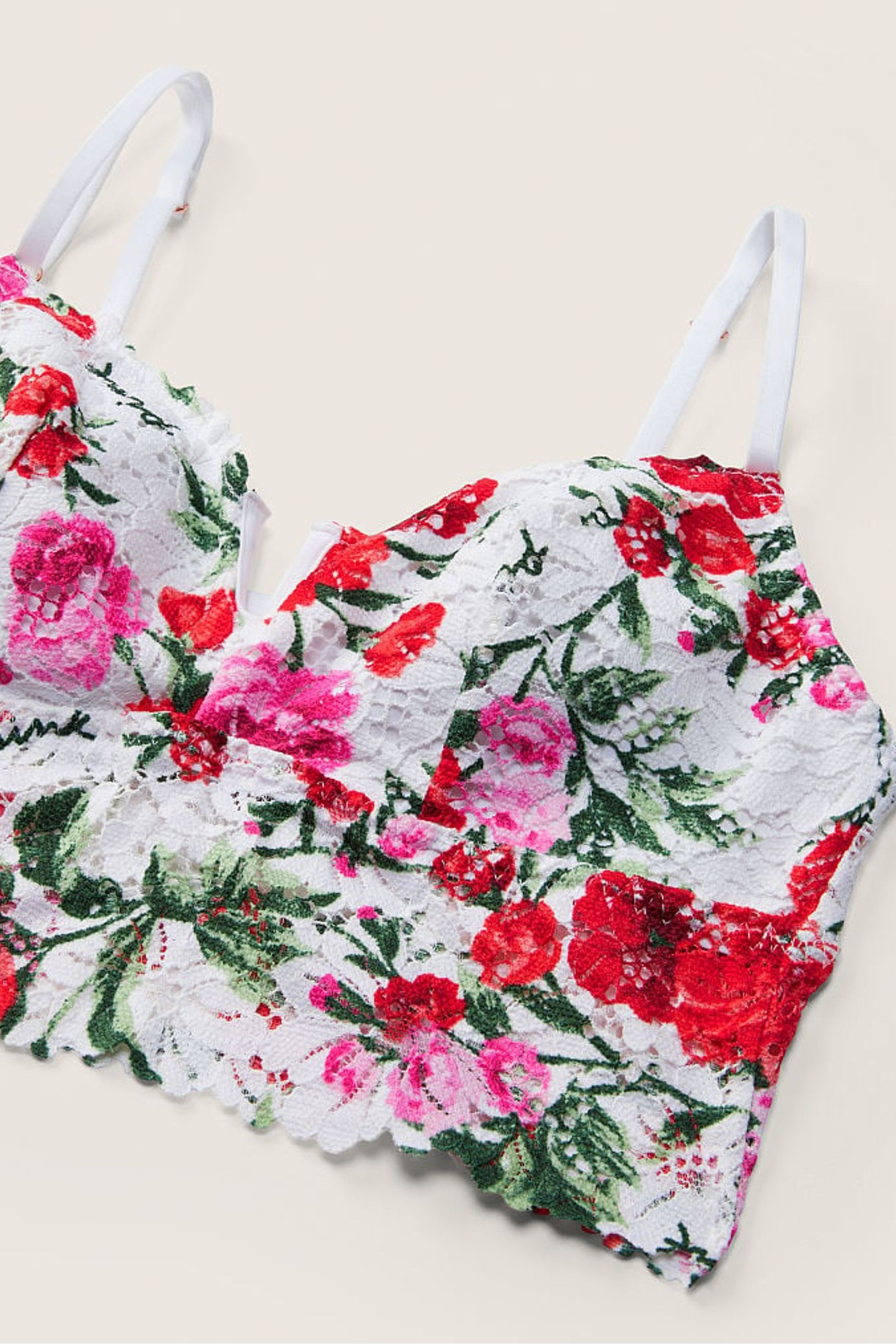 Buy Victorias Secret Pink Lace Longline Bralette From The Victorias