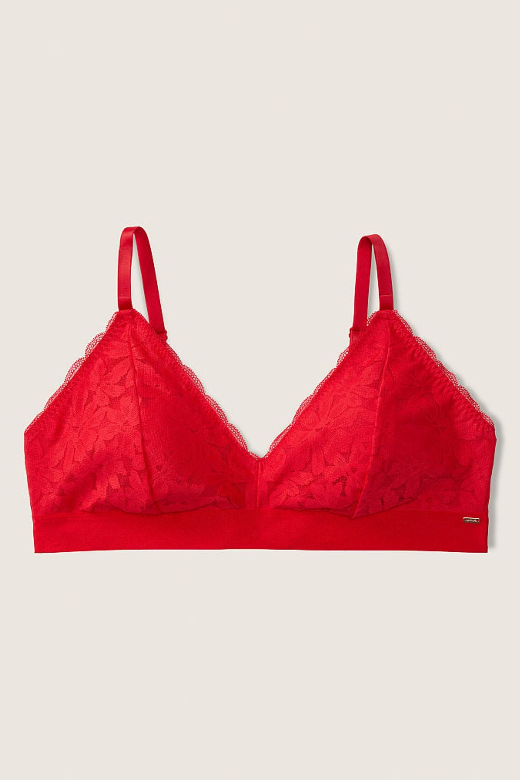 Buy Victoria's Secret PINK Lace Unlined Triangle Bralette from the ...