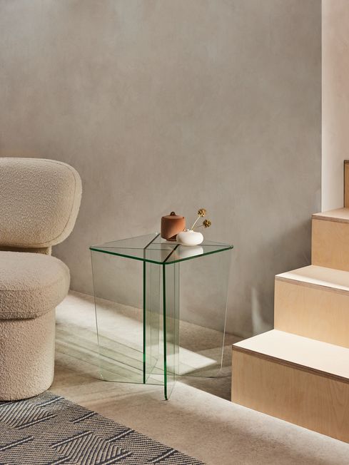 Buy Oki Side Table in Clear Glass from the Made online shop