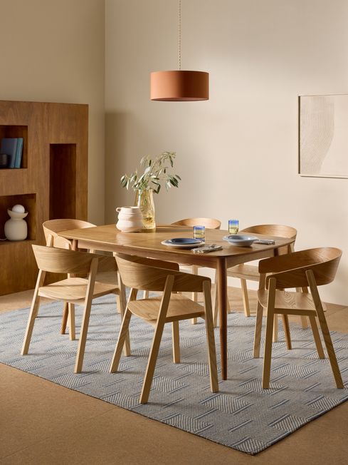 Buy Deauville Rectangular 6 to 8 Seater Extending Dining Table in Oak ...