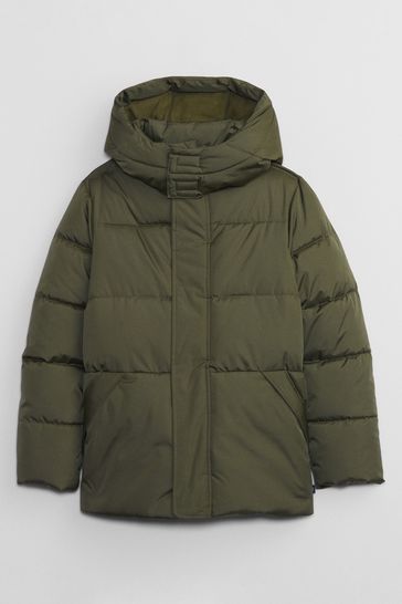 Buy Green Water Resistant Cold Control Quilted Parka Jacket from the Gap online shop